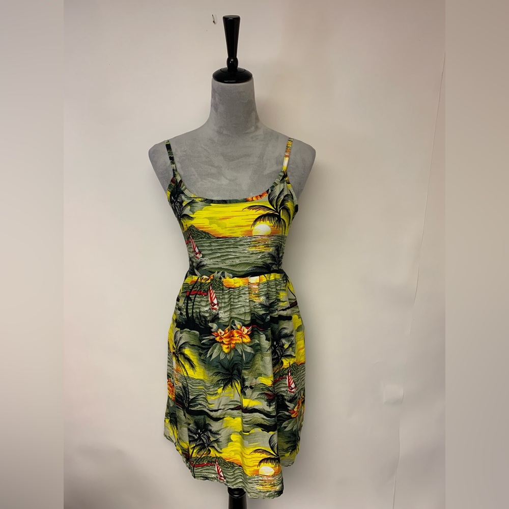 Maui Candice Dress Mini Hawaiian Tropical Print Sundr… - Gem